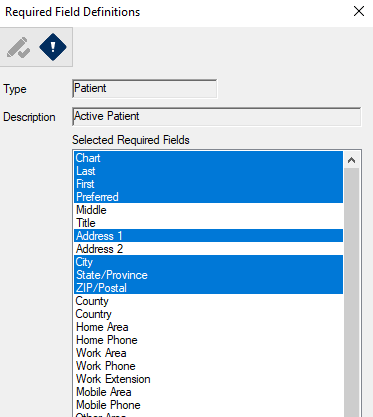 Required Fields